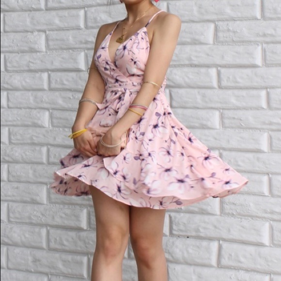 Dress Day | Dresses | Floral Pink Mini Dress | Poshmark